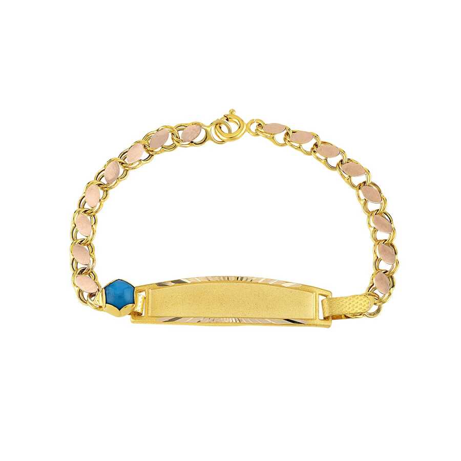 Gold Blue Stone Child Imprint | Lizay K007481